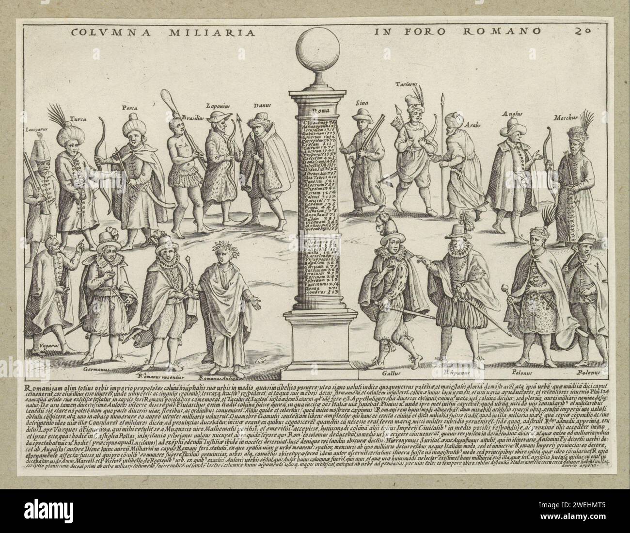 Golden milestone rome hi-res stock photography and images - Alamy