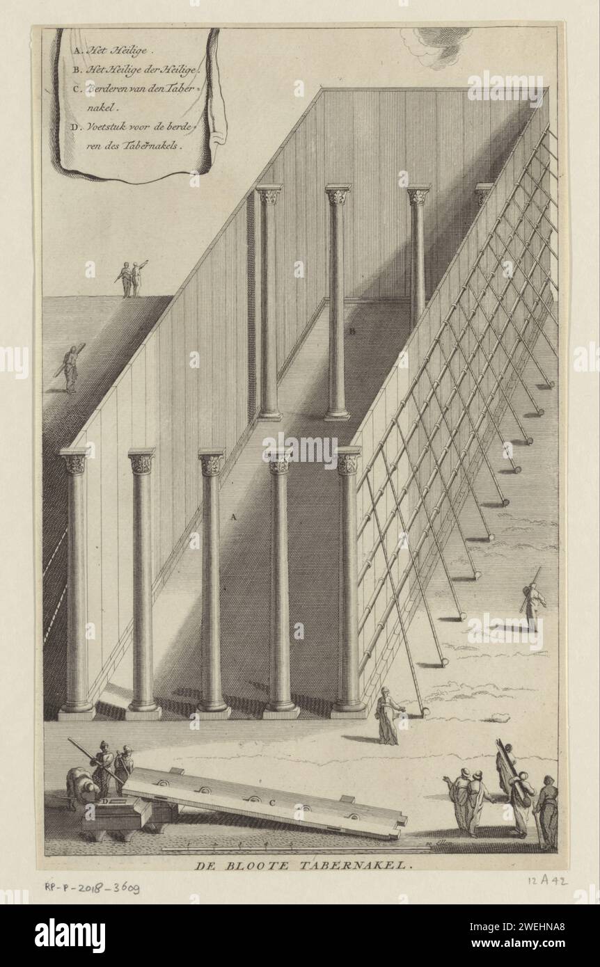 Construction of the Tabernakel, Anonymous, 1725 - 1731 print paper ...
