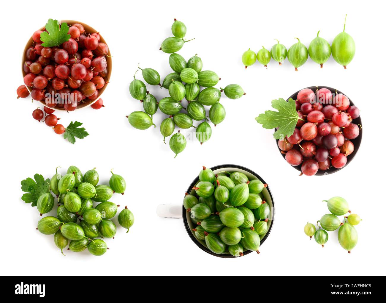 Gooseberries cup bowl on Cut Out Stock Images & Pictures - Alamy