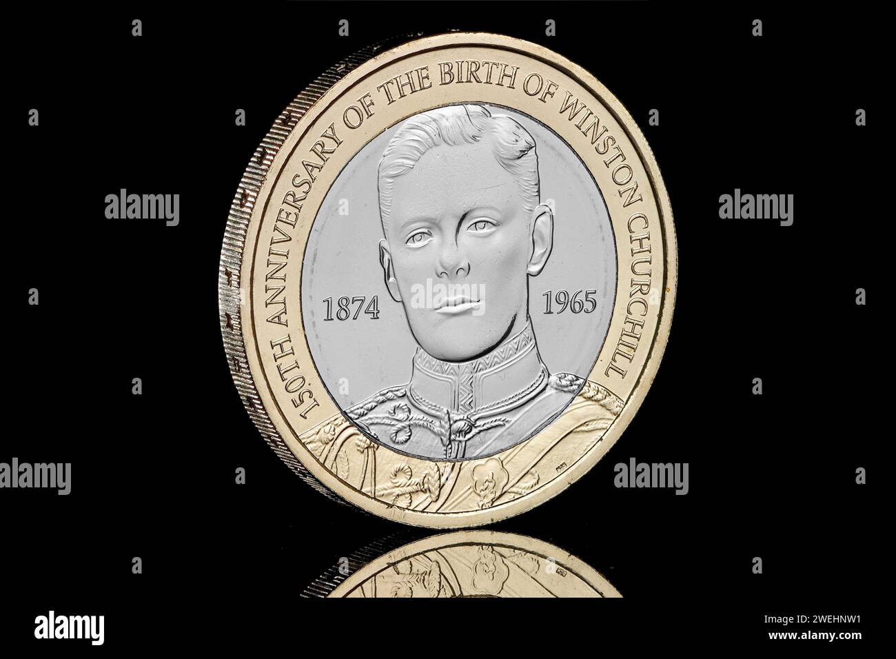 2024 bimetallic £2 coin to commemorate 150 years since the birth of Sir ...