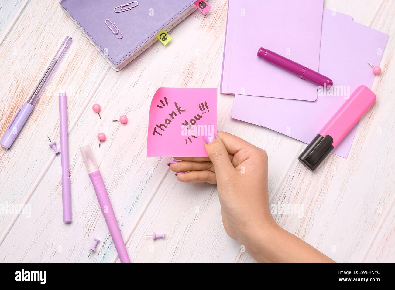 Hand holding sticky note written note hi-res stock photography and ...