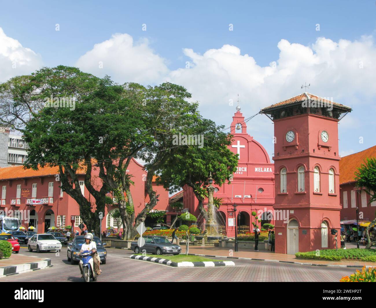 Dutch colonial buildings in Melaka City in Malacca State in Malaysia ...