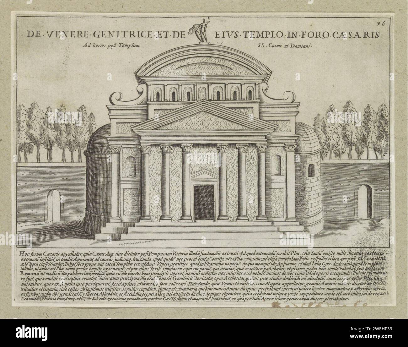 Temple of Venus Genetrix on the Caesar forum in Rome, Giacomo Lauro, in ...