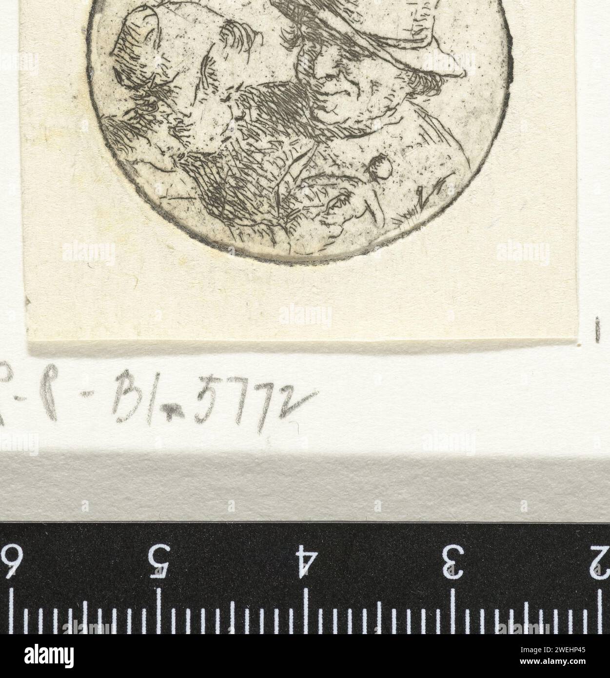 Bust of unknown man with daughter, Christina Chalon, 1758 - 1808 print ...