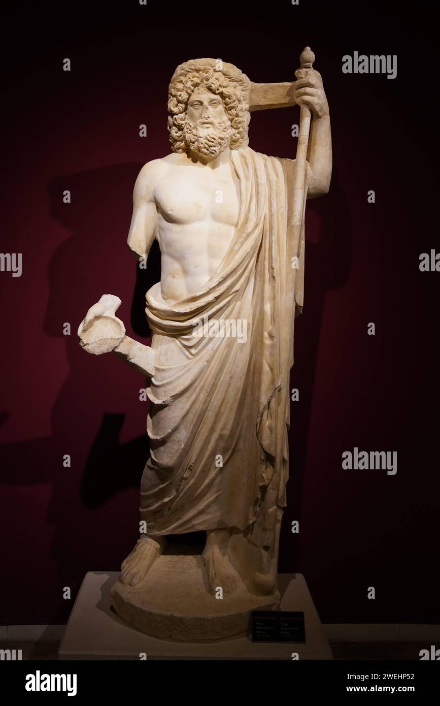 Asclepius Statue in Antalya Archeological Museum, Antalya City, Turkiye Stock Photo - Alamy