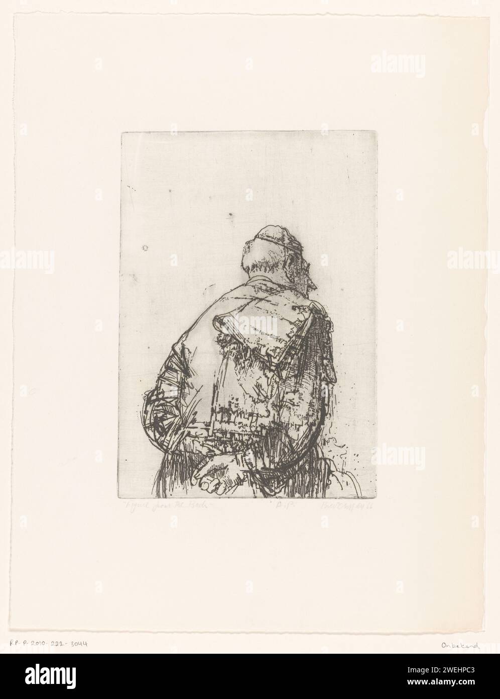 Figure from the Back, unknown, 1966 print Man with a headgear and the ...