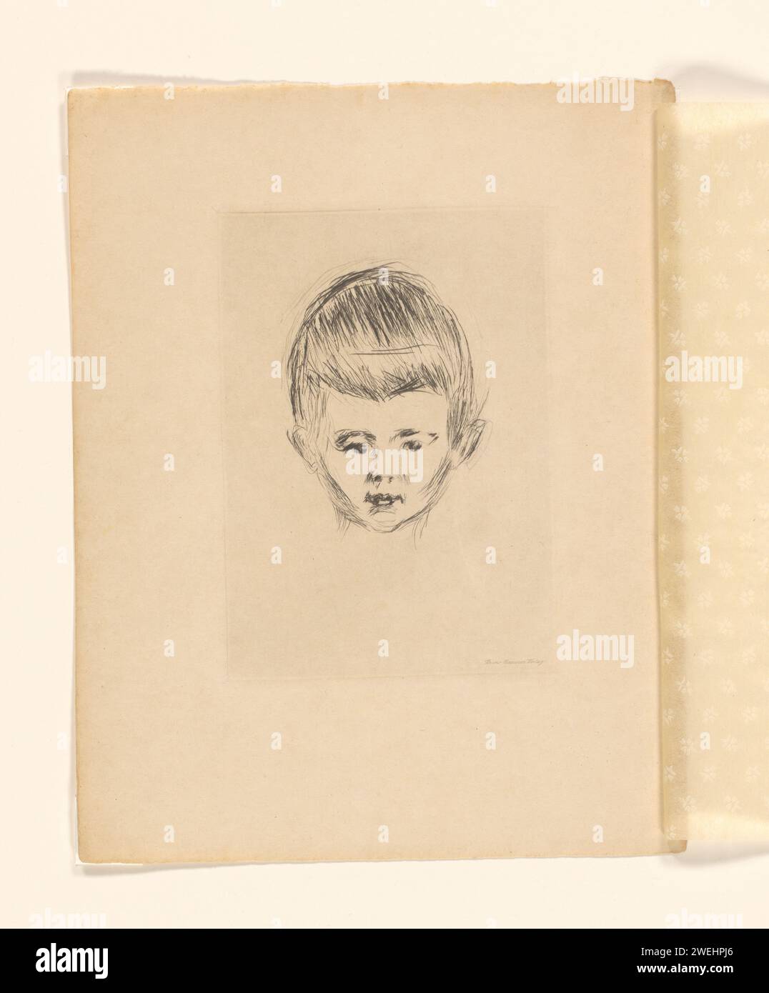 Portret van Andreas Schwarz, Edvard Munch, 1906 print paper drypoint ...