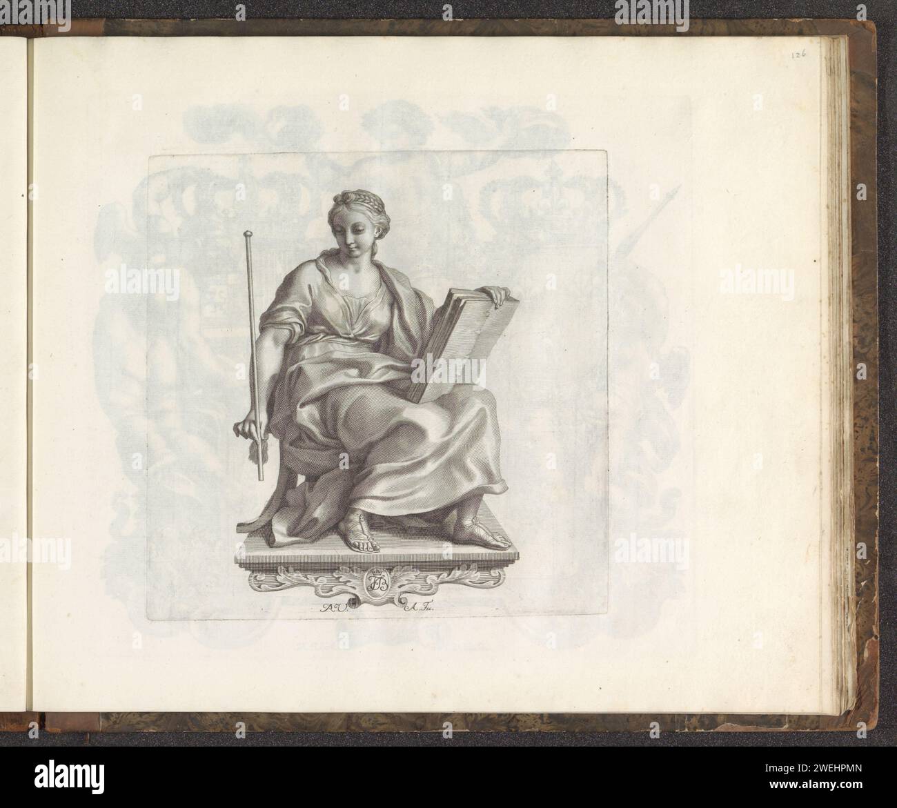 Personification of Knowledge, Robert van Audenaerd, 1673 - 1743 print A ...