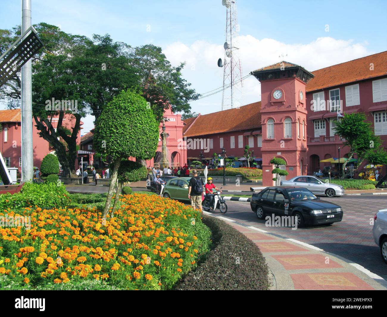 Dutch colonial buildings in Melaka City in Malacca State in Malaysia ...
