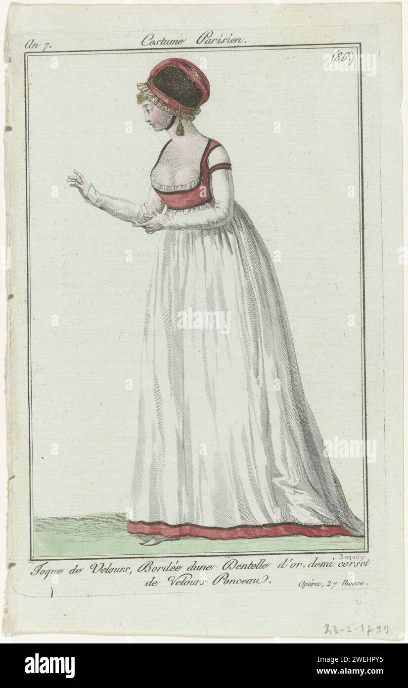 Journal of the ladies and fashions, Parisian costume, January 24, 1799 ...