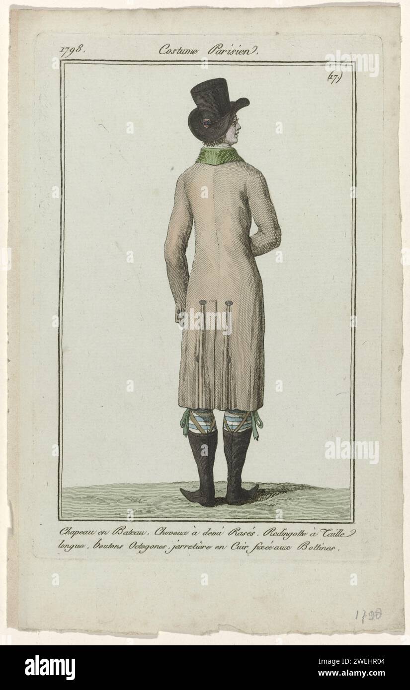 Journal of the ladies and fashions, Parisian costume, January 8, 1798 ...