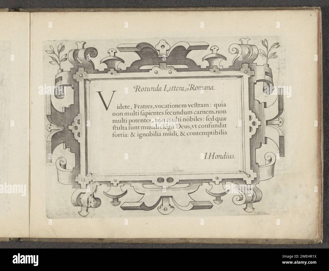 Schrijfvoorbeeld: See, brethren, your calling, 1614 print Write example ...