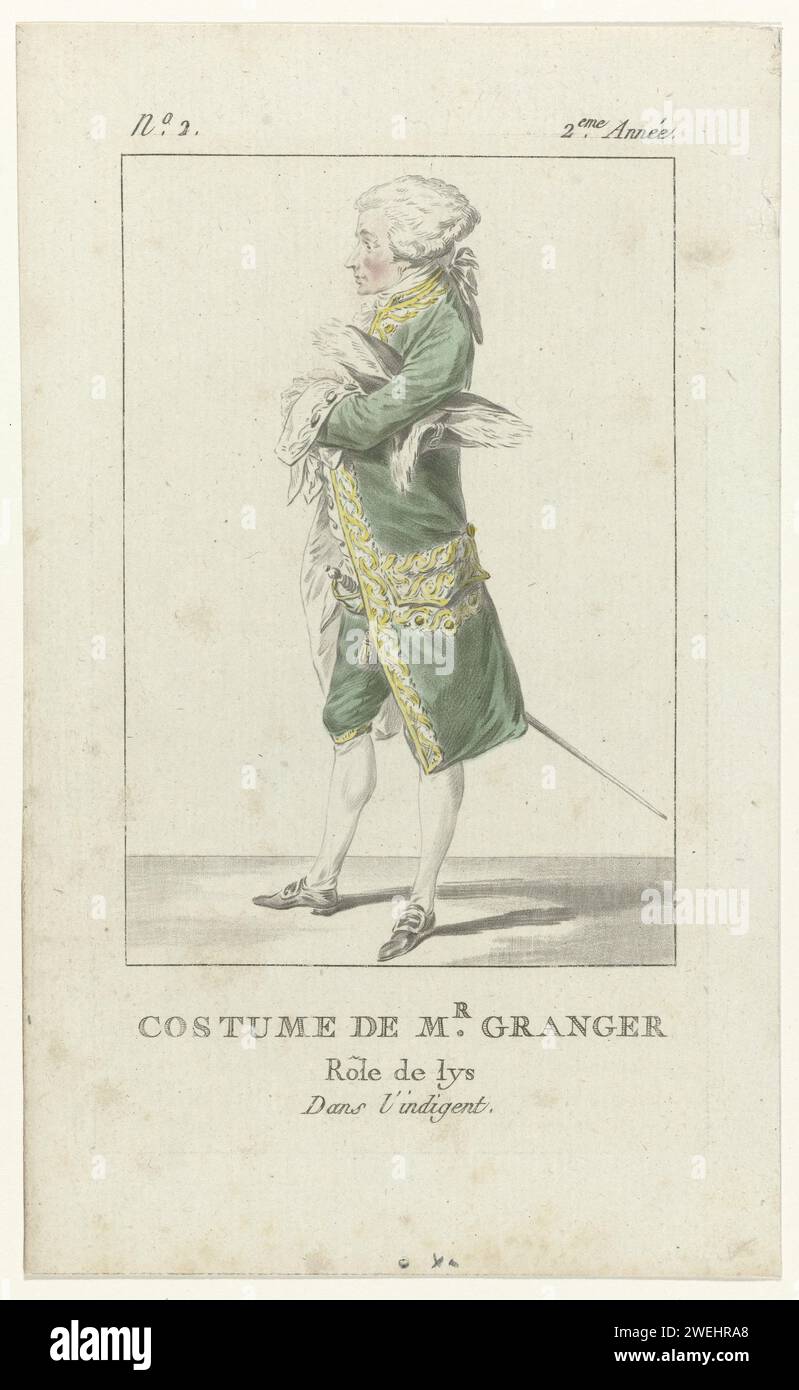 Costume by Mr. Granger, No. 2, 2nd. Year: Role de Lys (...), c. 1760 ...