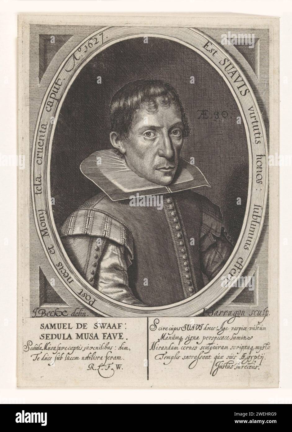 Qalaley Vanus You waeekete wave, 1627 print Bust to the right of the ...