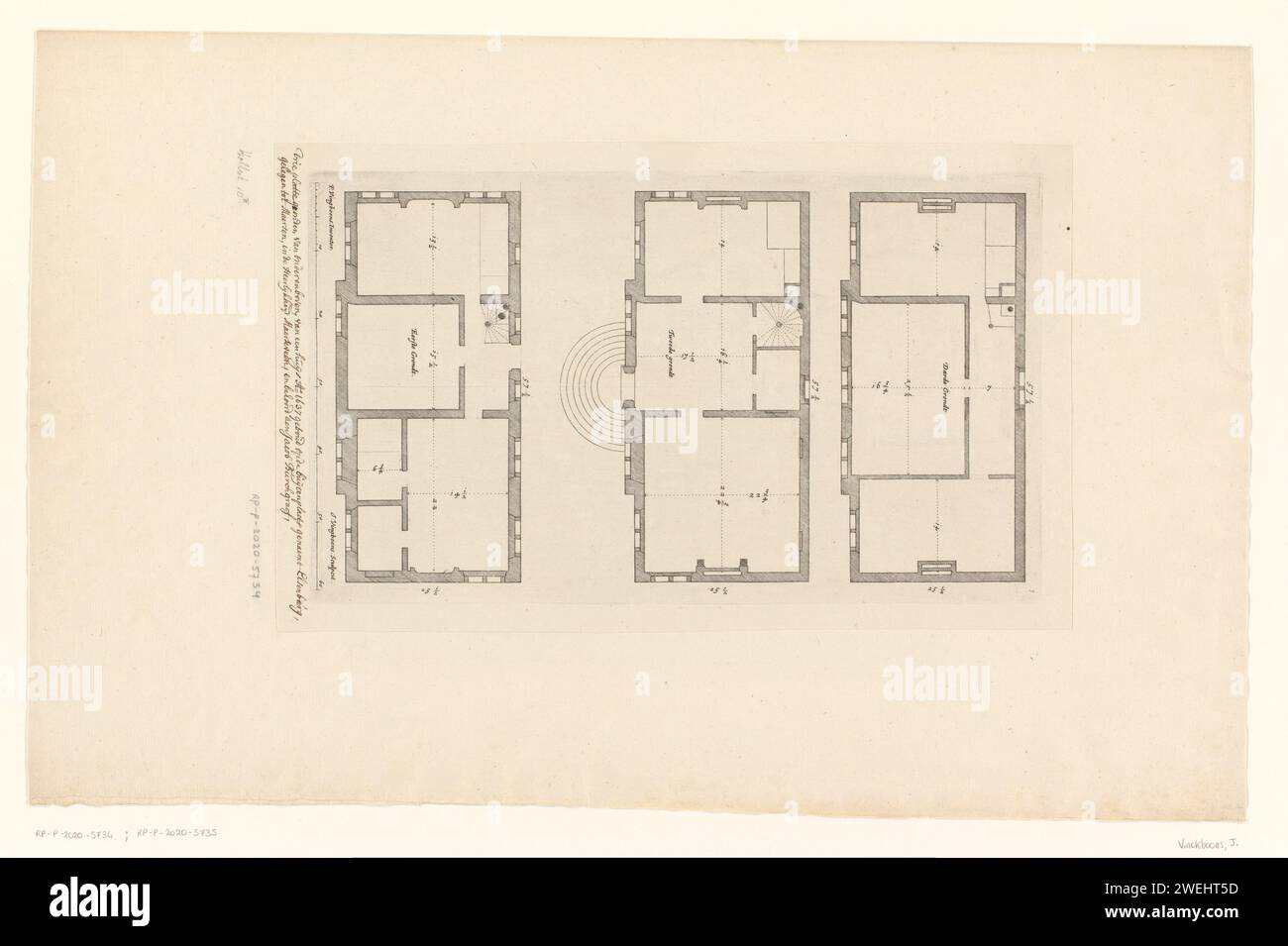 Map of the Elsenburg country house in Maarsseveen, Johannes Vinckboons ...