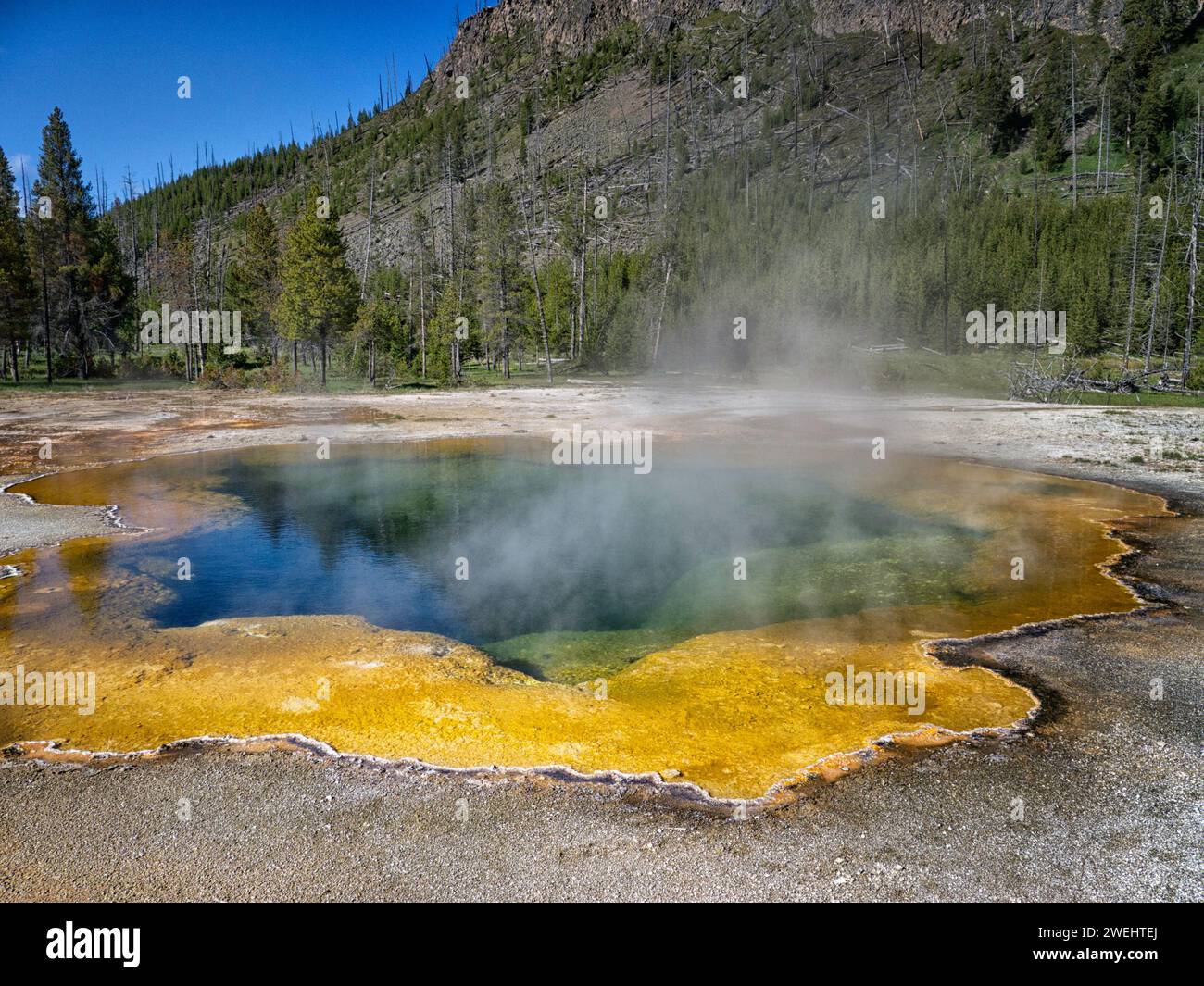 Emerald Pool, Yellowstone National Park Stock Photo - Alamy