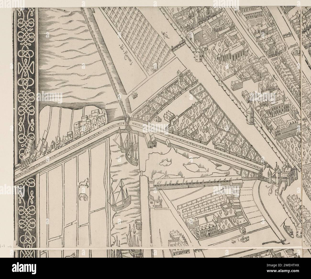 Map of Amsterdam, 1544 (seventh part), Cornelis Anthonisz., C. 1557 ...
