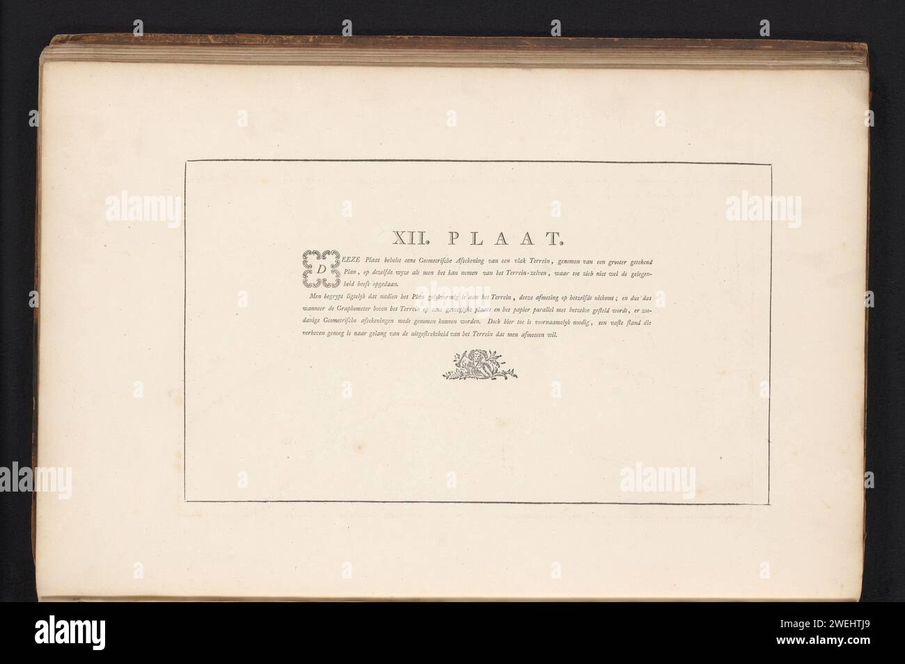 Explanation for a detailed map of a river bend with the surrounding meadows, Antoine George ...