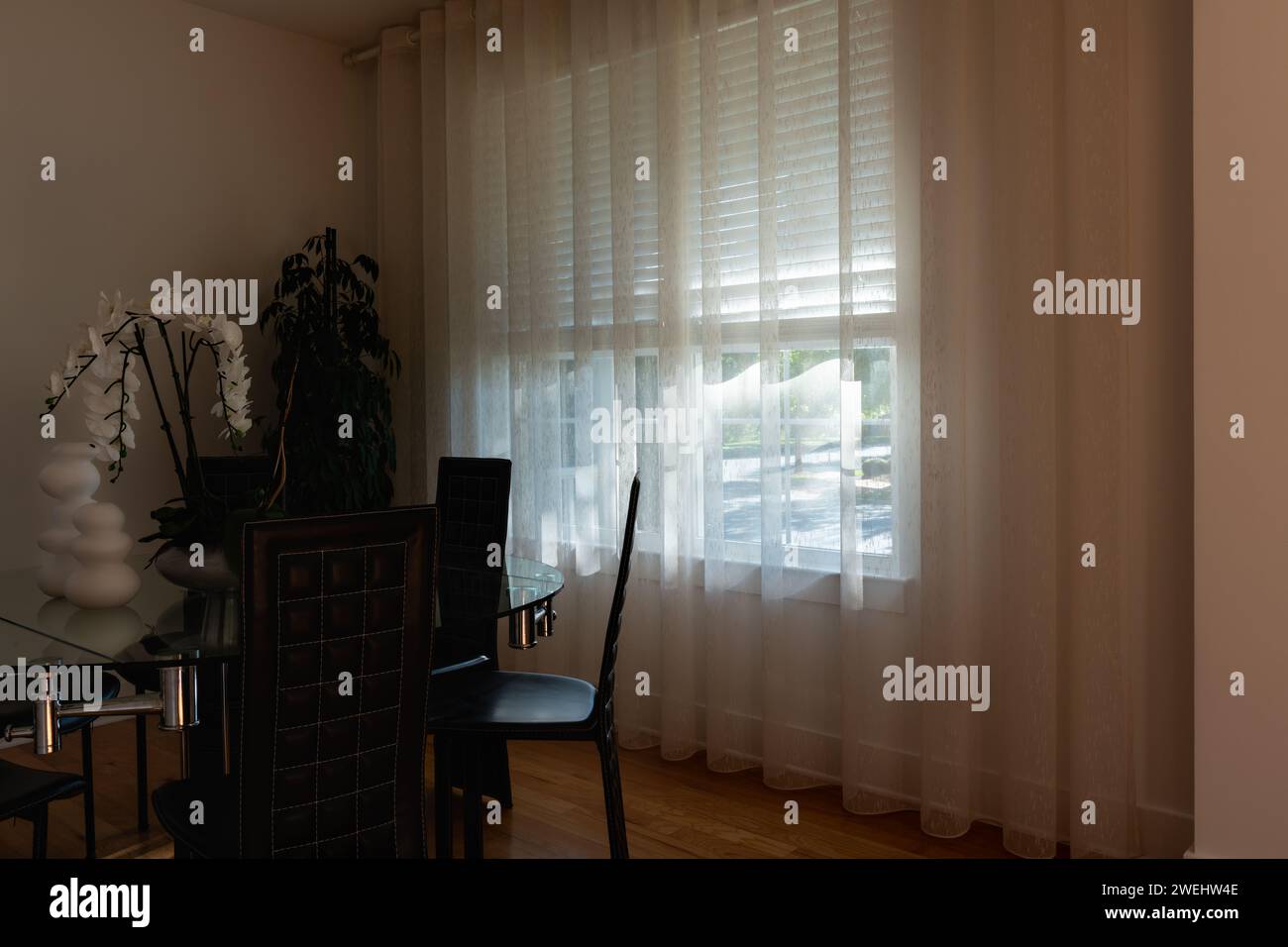 Curtains outside window hi-res stock photography and images - Alamy