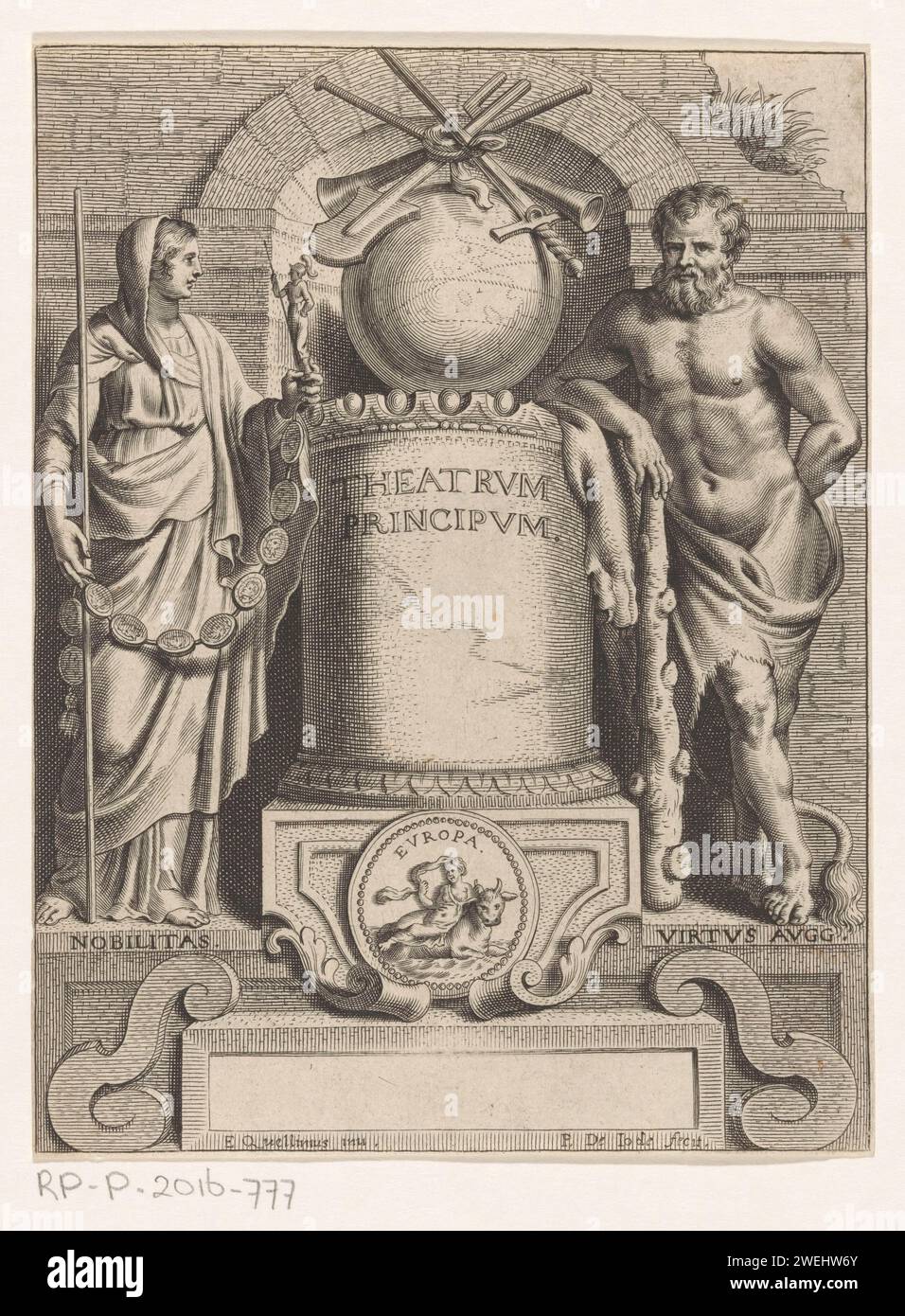 Hercules and Personification of History, Pieter de Jode (II), After ...
