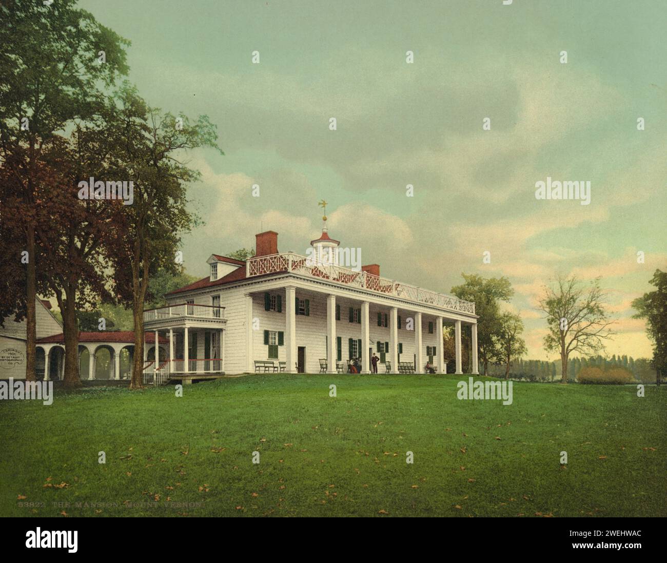 The Mansion, Mount Vernon, Fairfax County, Virginia 1901 Stock Photo ...