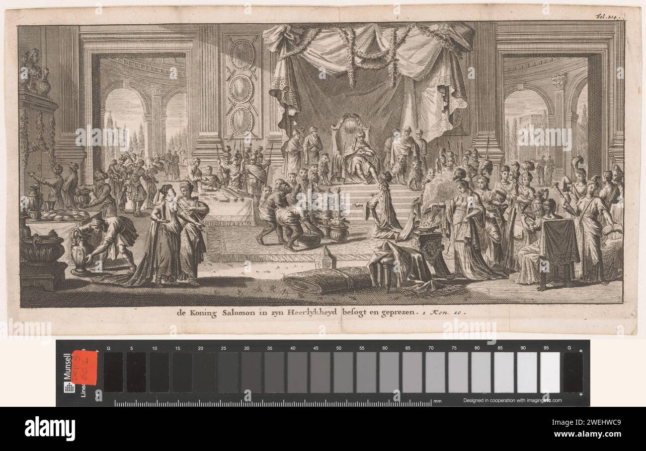 Koning Salomon, anonymous, 1600 - 1699 print Numbered at the top right ...
