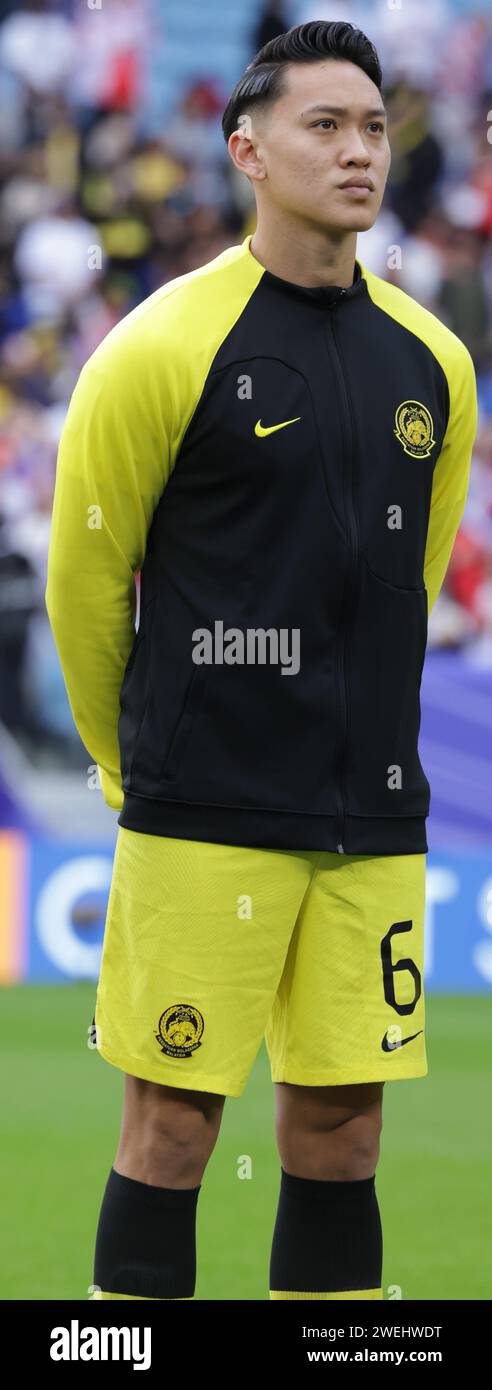 AL WAKRAH, QATAR - JANUARY 25: Dominic Tan of Malaysia looks on, head ...