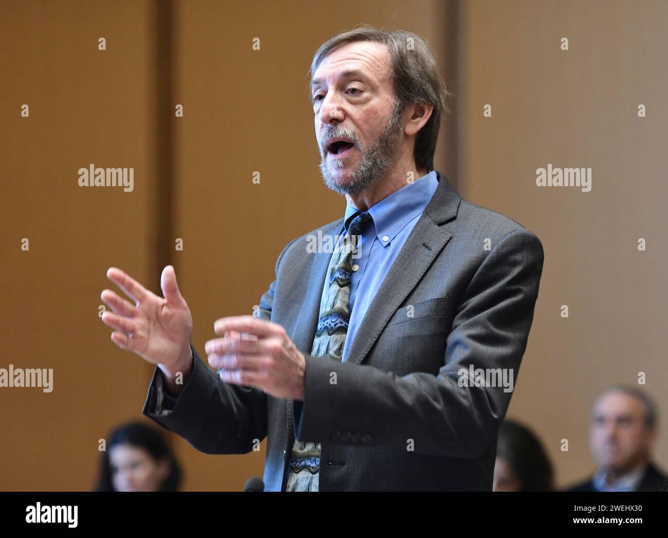 Defense attorney Jon Schoenhorn speaks on behalf of his client ...