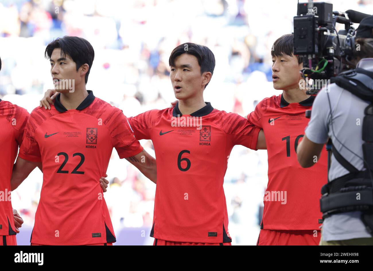 AL WAKRAH, QATAR - JANUARY 25: Seol Young-woo, Hwang In-beom, Lee Jae ...