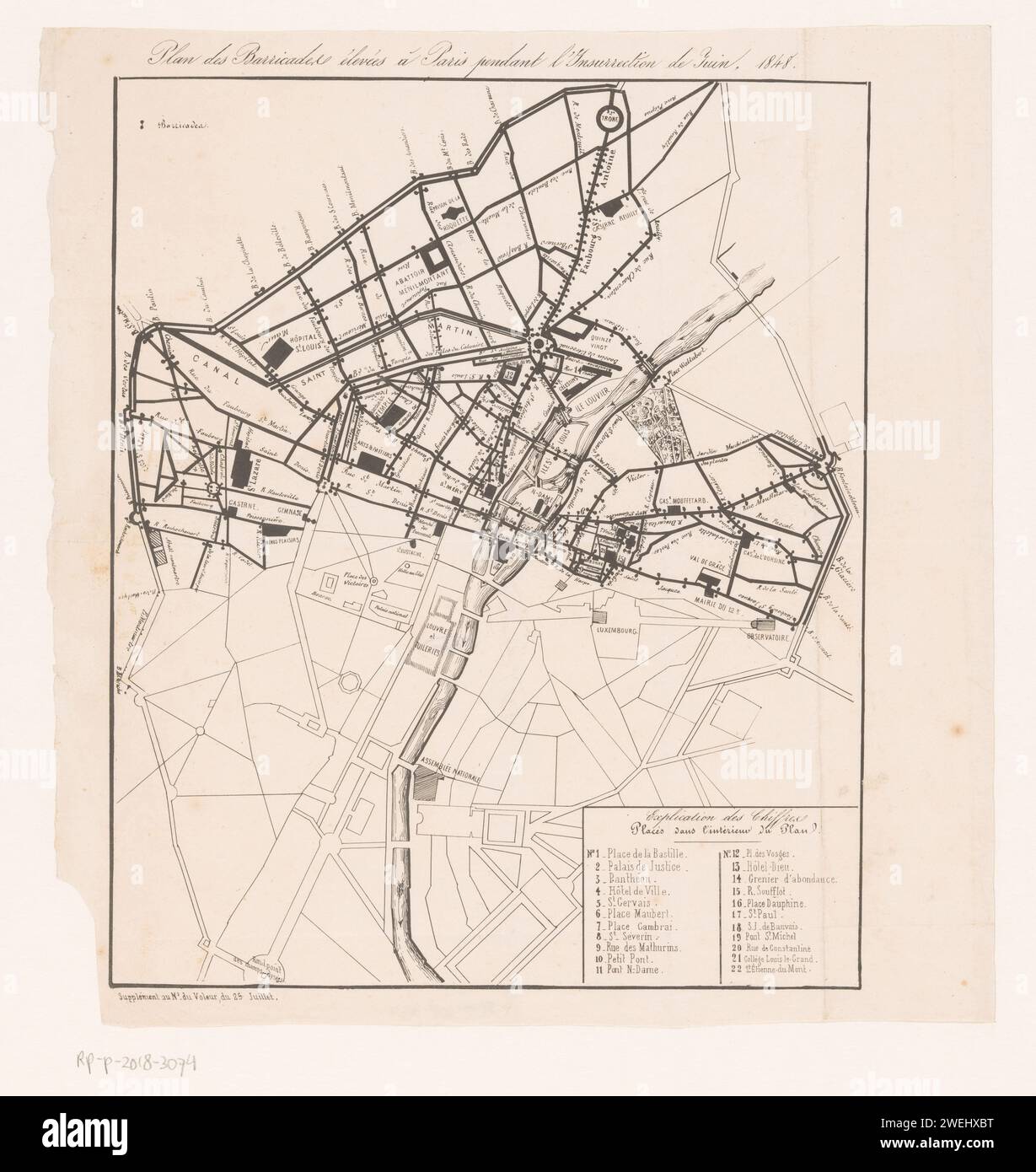 Barricades in Paris during the Revolution of 1848, Anonymous, 1848 ...