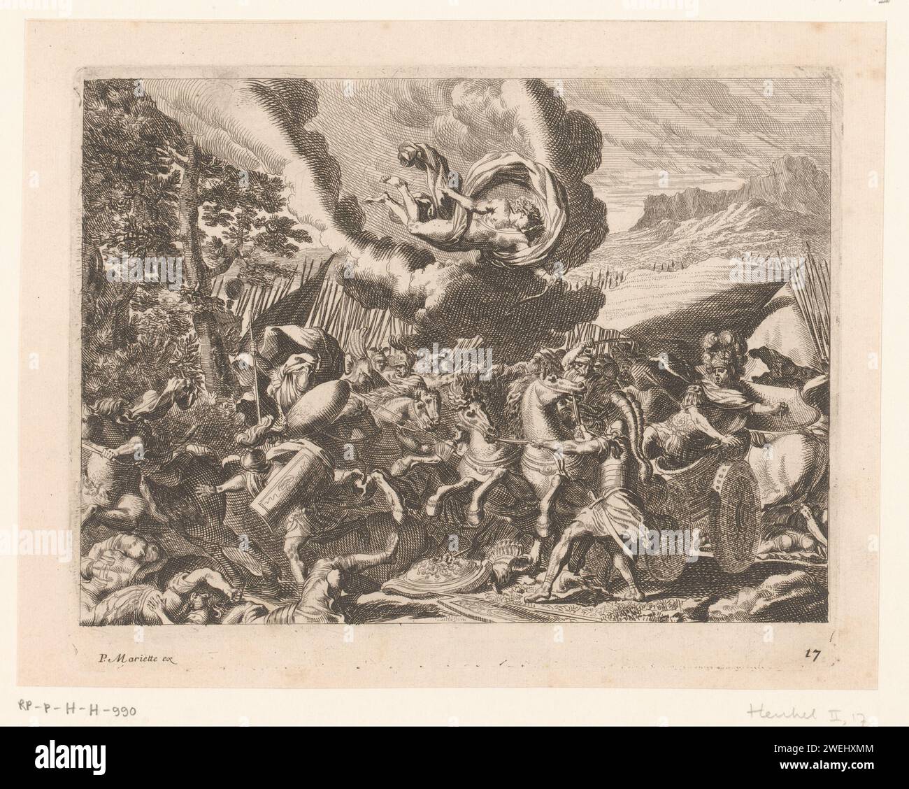 Apollo kills Diomedes, Jean Lepautre, 1628 - 1682 print paper etching ...