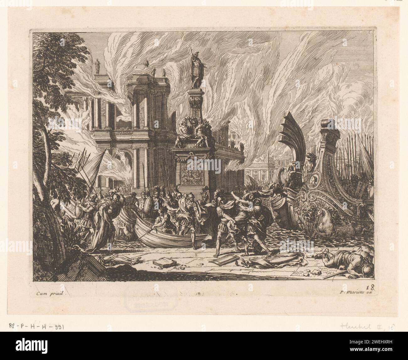 Val Van Troje, Jean Lepautre, 1628 - 1682 print paper etching the fall ...