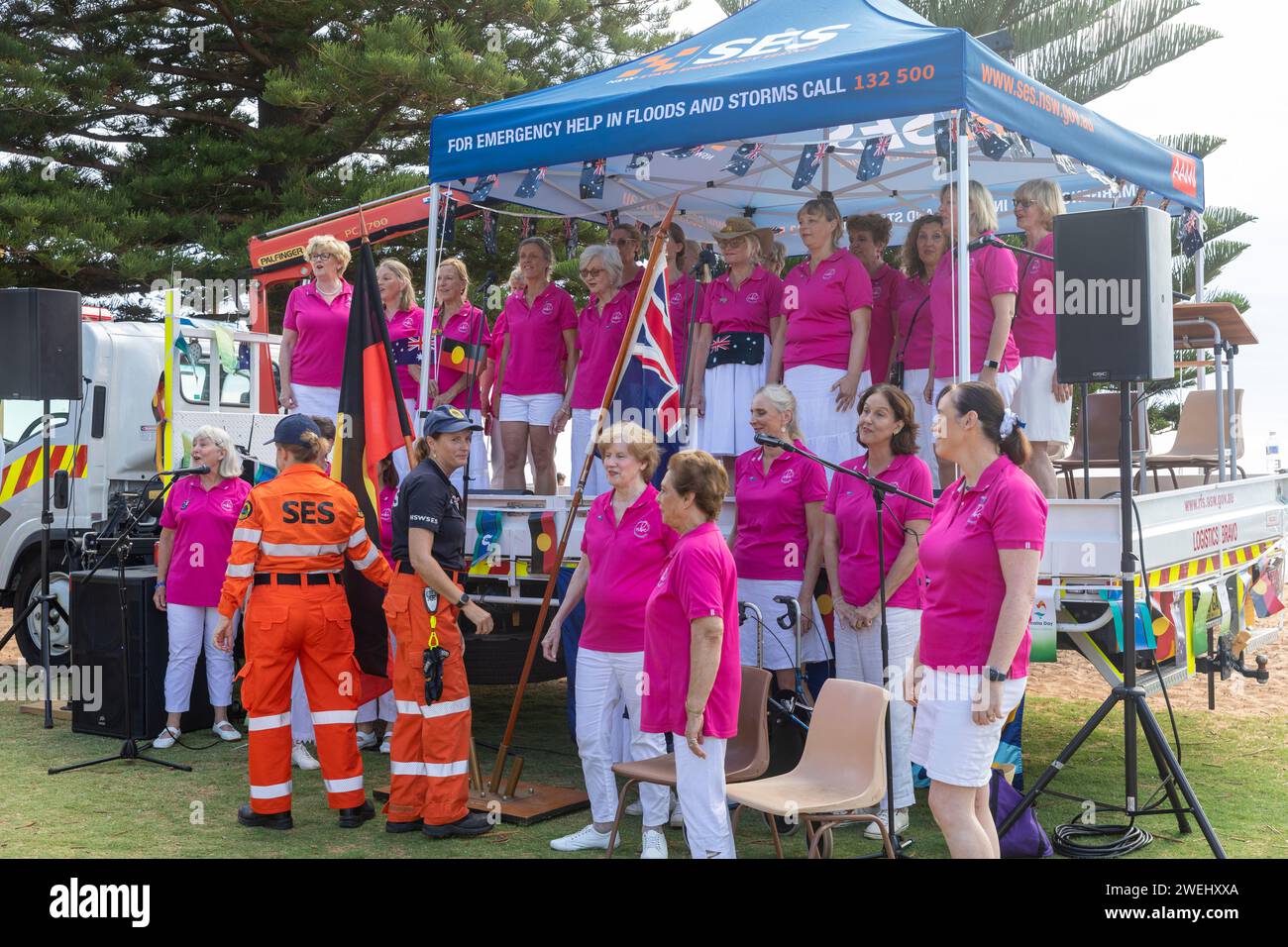 Australia Day breakfast at Newport Beach reserve on Sydney's northern ...