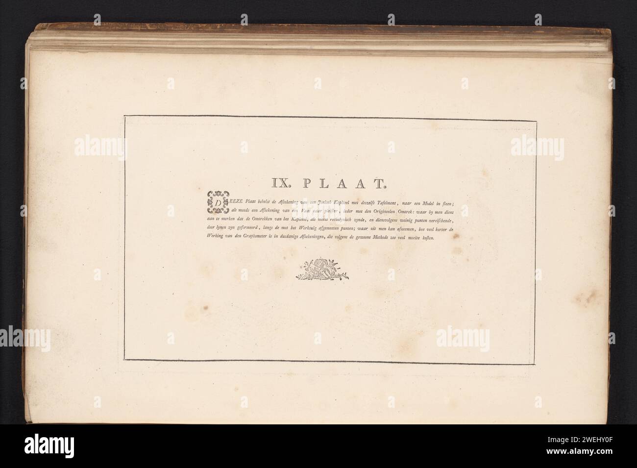 Explanation of a vase and an ionic capital with tablement, Antoine George Eckhardt, 1777 - 1778 ...