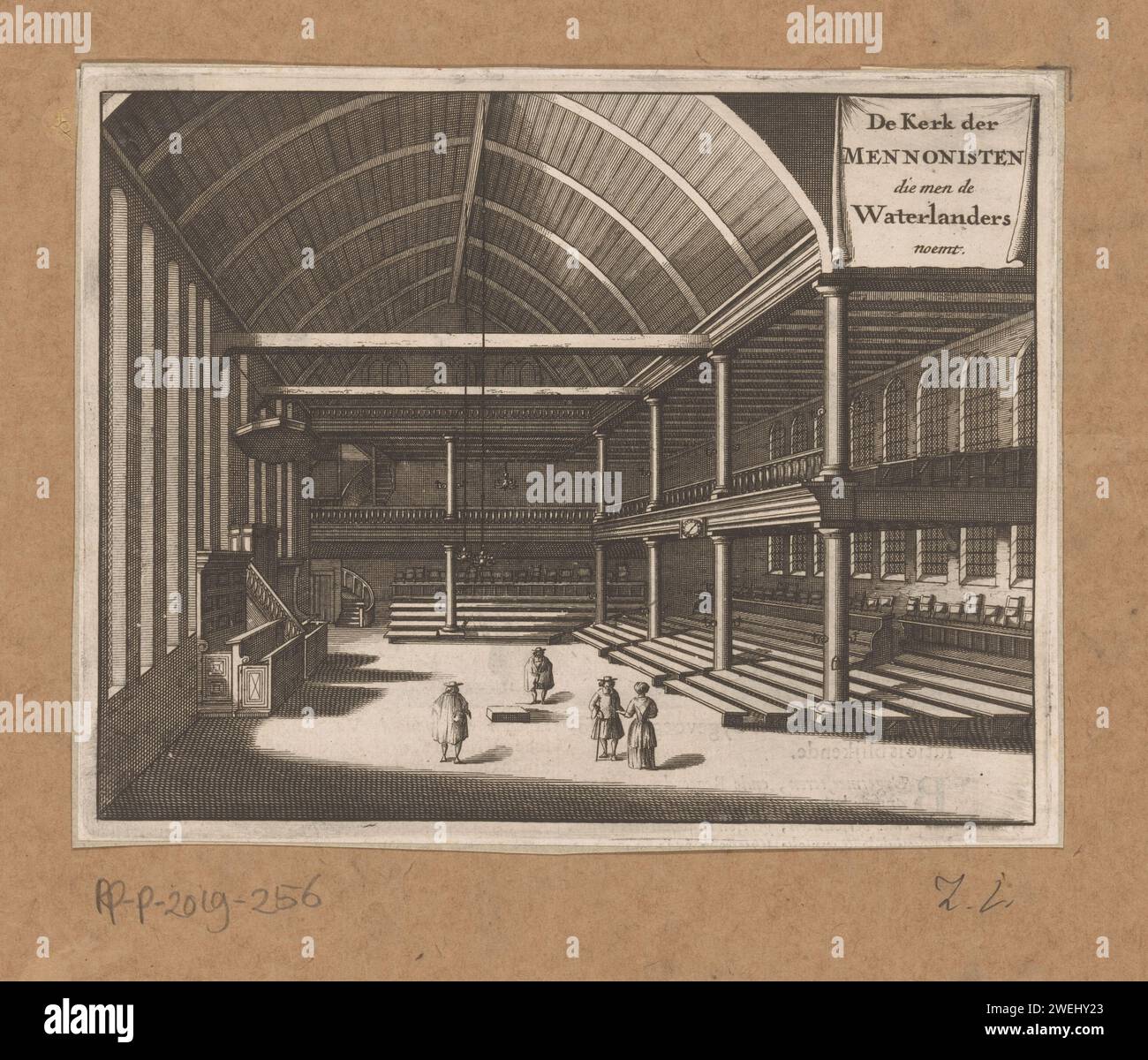 View of the interior of the Baptist Church De Zon in Amsterdam ...