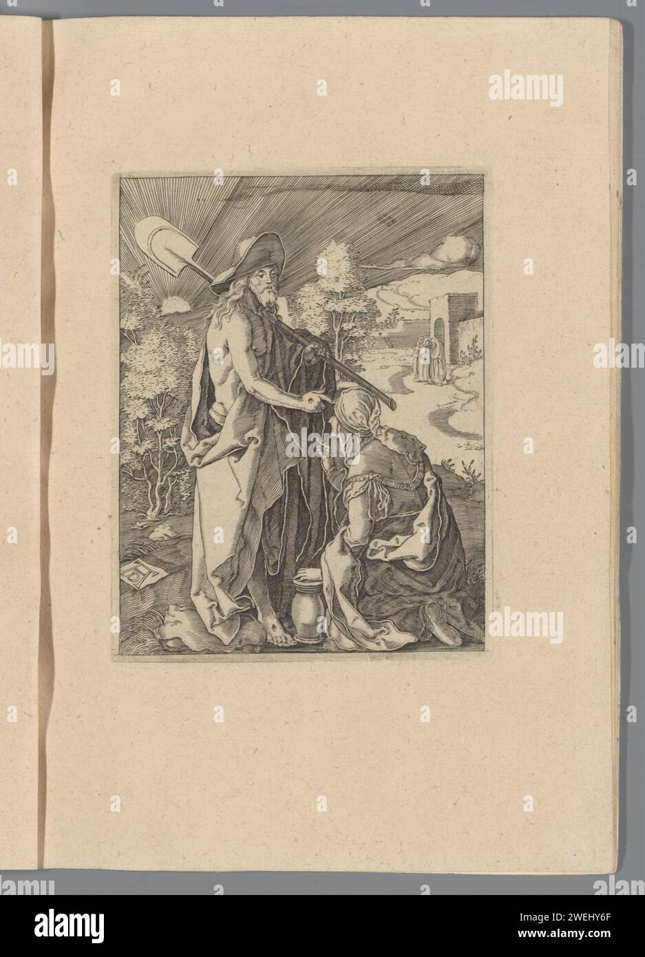 Christ appears as a gardener to Maria Magdalena (Noli Me Tangere), 1610 - 1620 print Christ ...