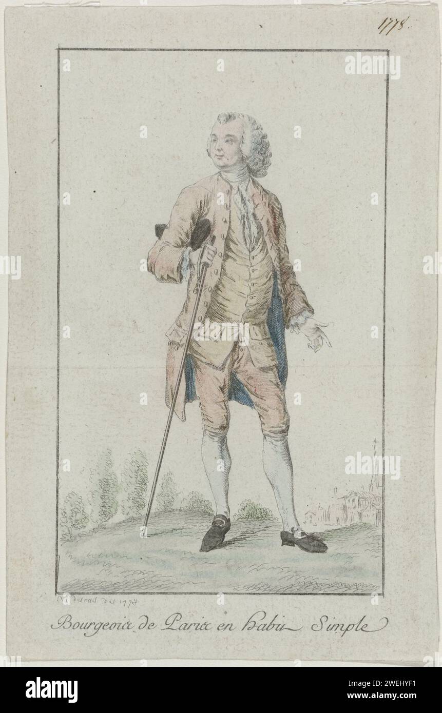 Bourgeois of Paris in simple habit, 1778 A burger from Paris dressed in ...