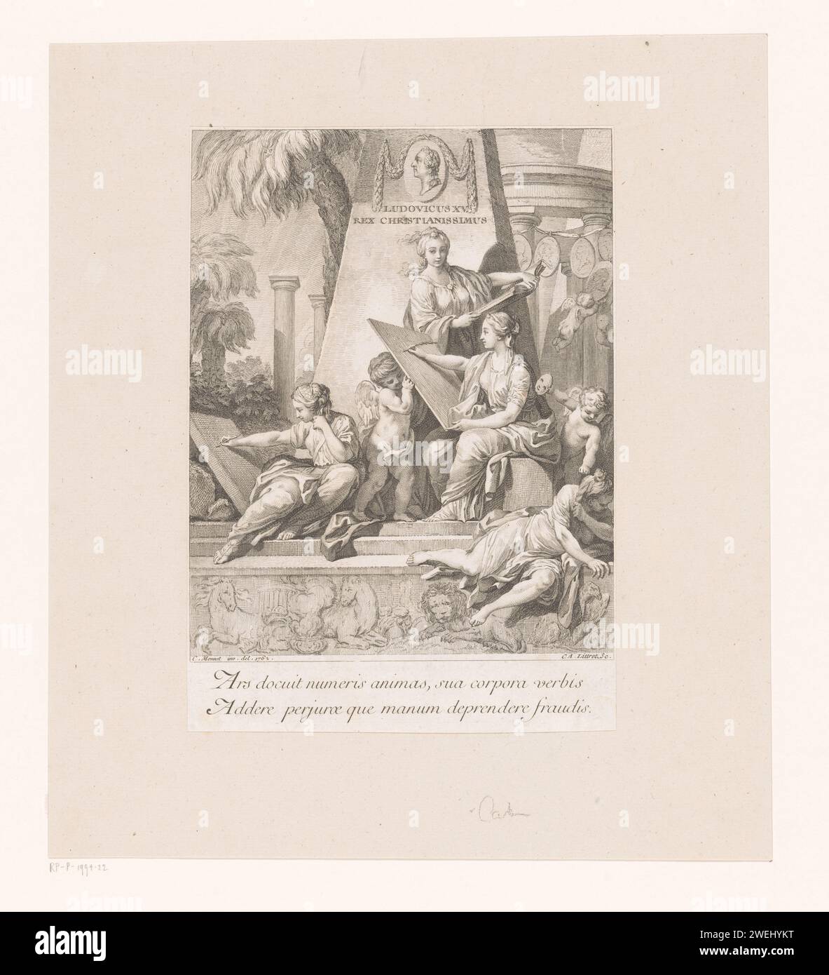 Allegory of the arts under Louis XV, Claude Antoine Littret de Montigny ...