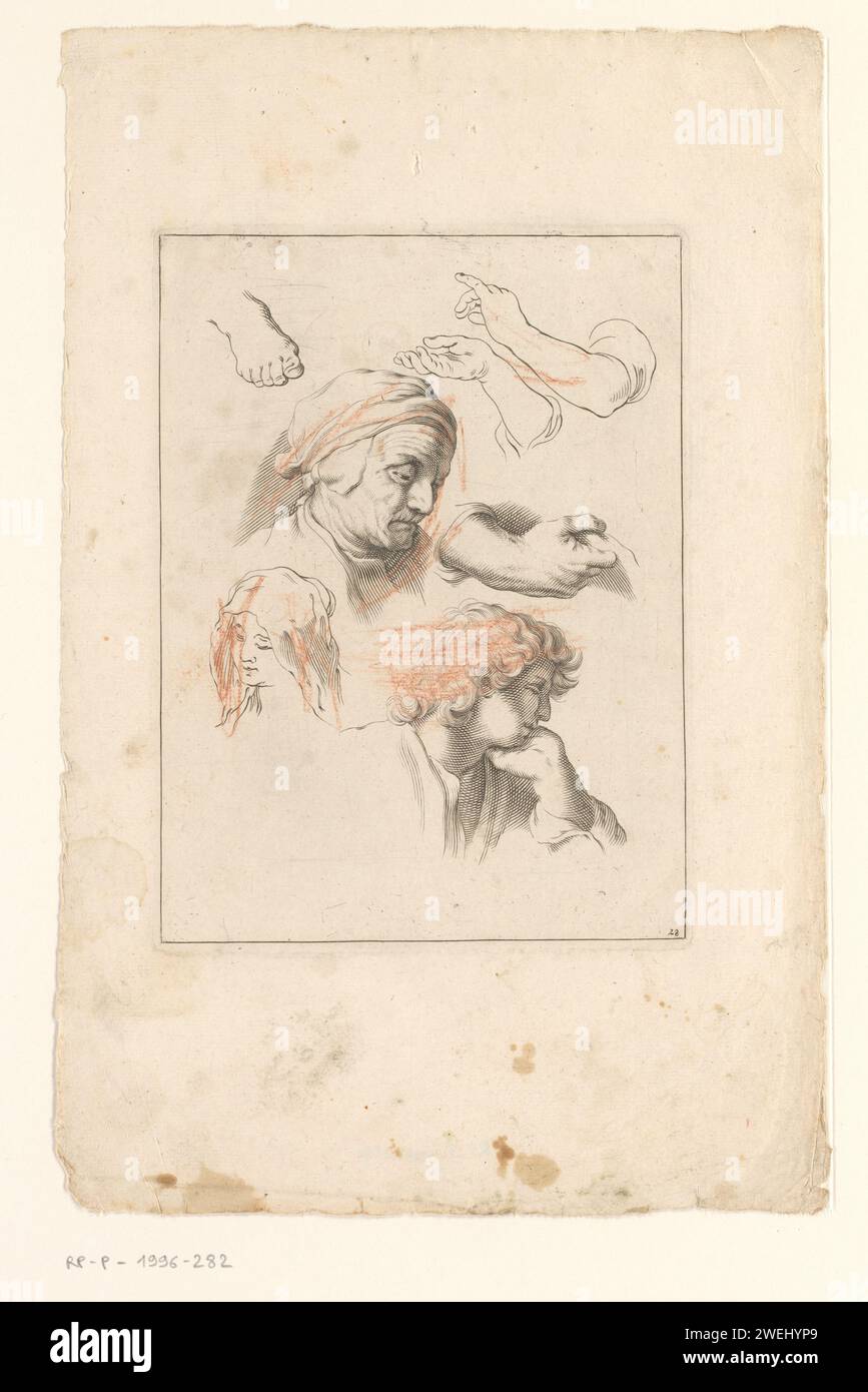 Three heads, three arms and a foot, Anonymous, After Frederick ...