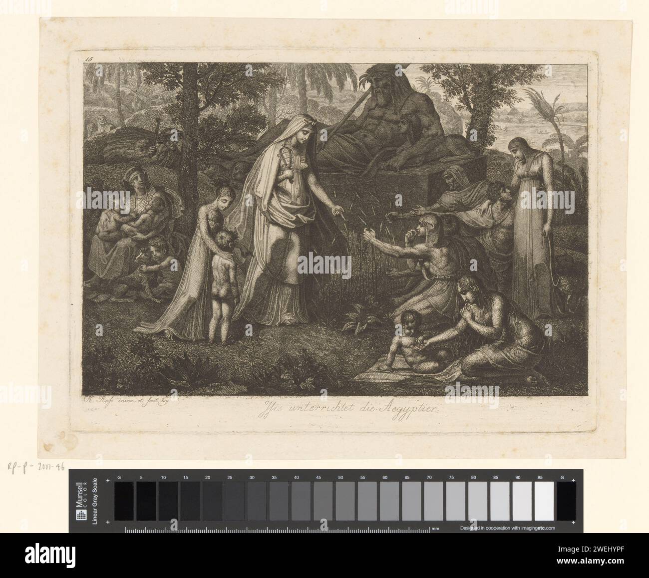ISIS instruct the Egyptians, Karl Russ, 1809 print ISIS stands in a ...