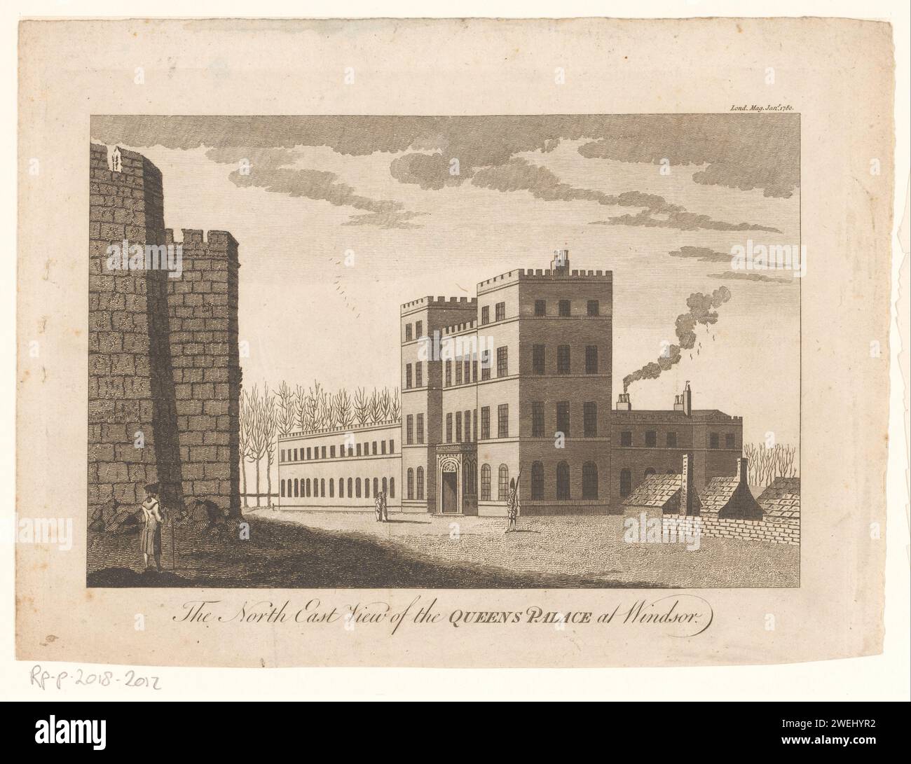 View of Windsor Castle, from the northeast, Anonymous, 1780 print At ...