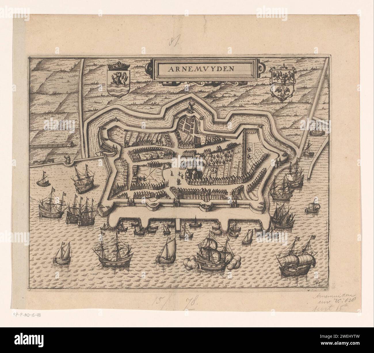 Map of Arnemuiden, Anonymous, 1612 - 1648 print Map in a nutshell ...
