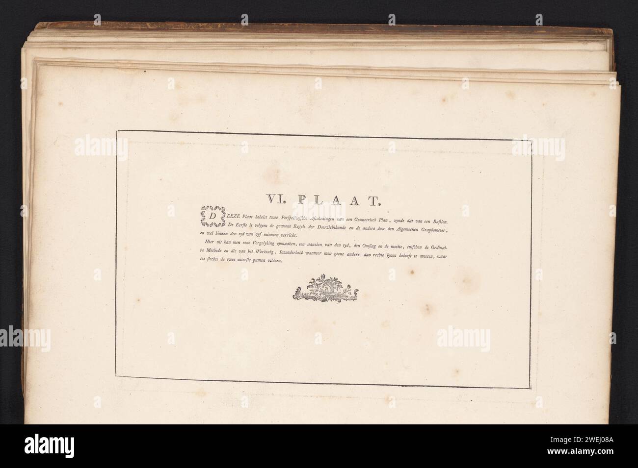 Explanation of a geometric plan of a Bastion, Antoine George Eckhardt, 1777 - 1778 text sheet ...