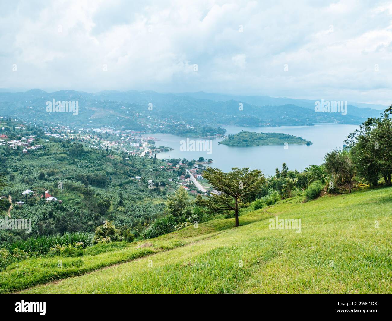 Gisenyi, a town on the north shore of Lake Kivu in Rwanda, East Africa ...