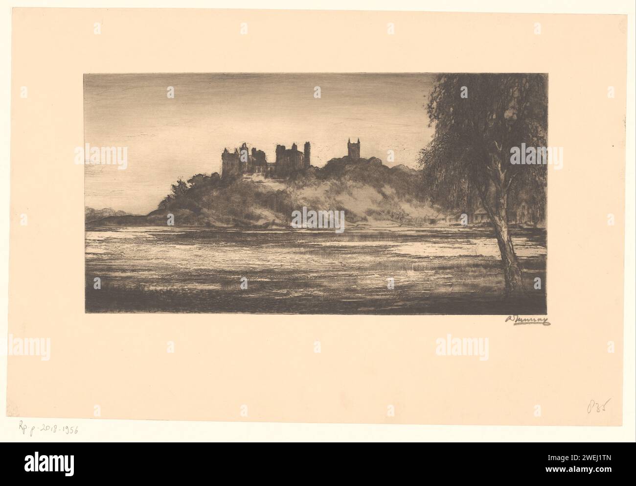 View of Linlithgow Palace and Linlithgow Abbey, A. Murray (print maker ...