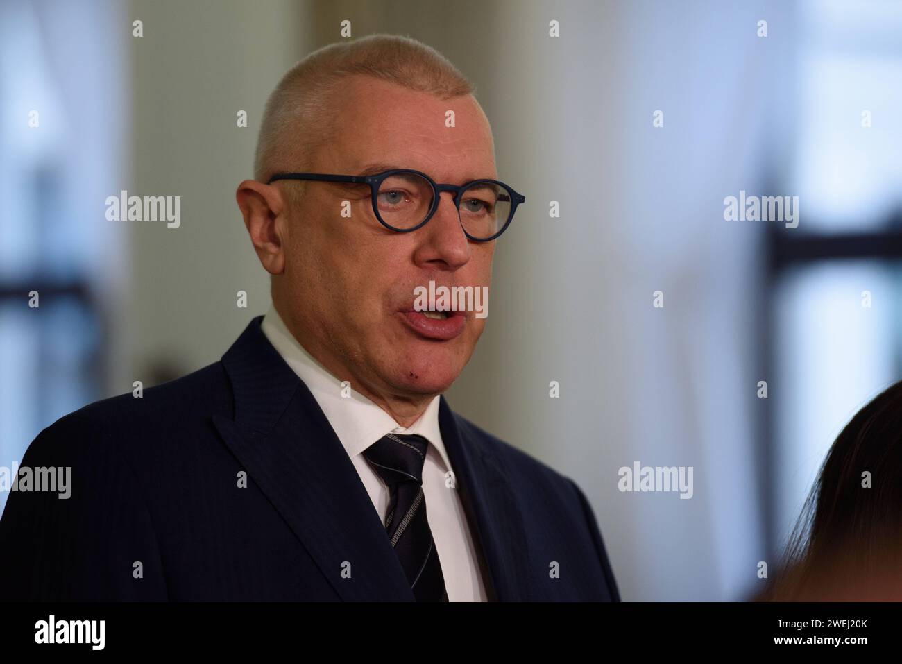 4th Parliamentary Session In Warsaw. Polish MP Roman Giertych speaks to ...