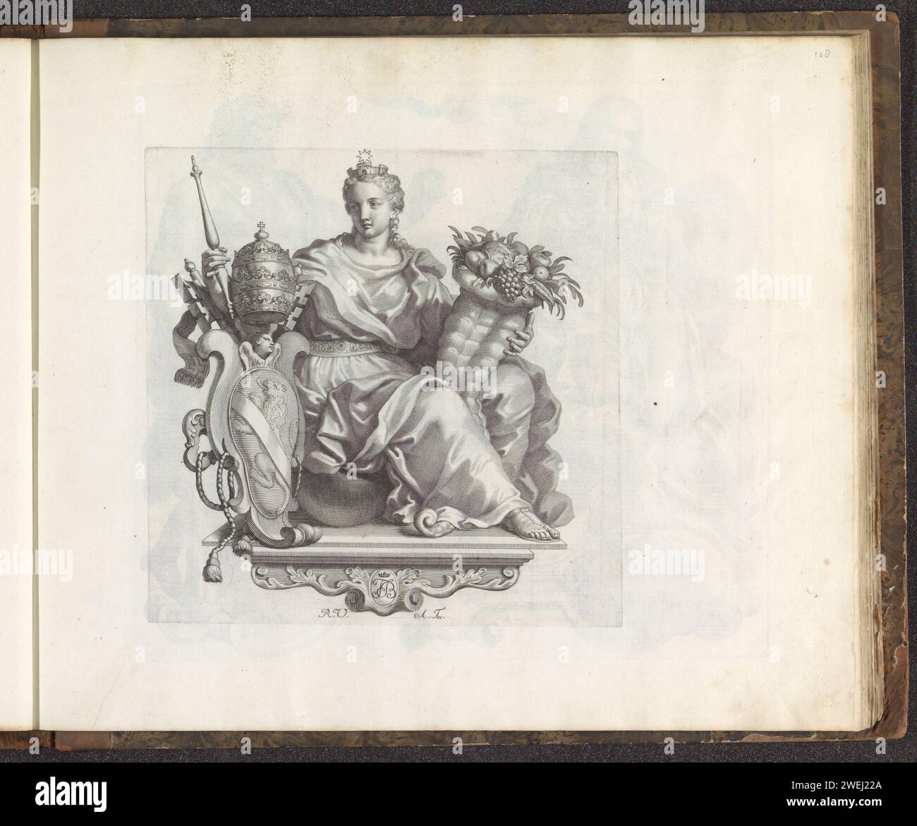 Personification of Italy with the Pope's coat of arms, Robert van ...