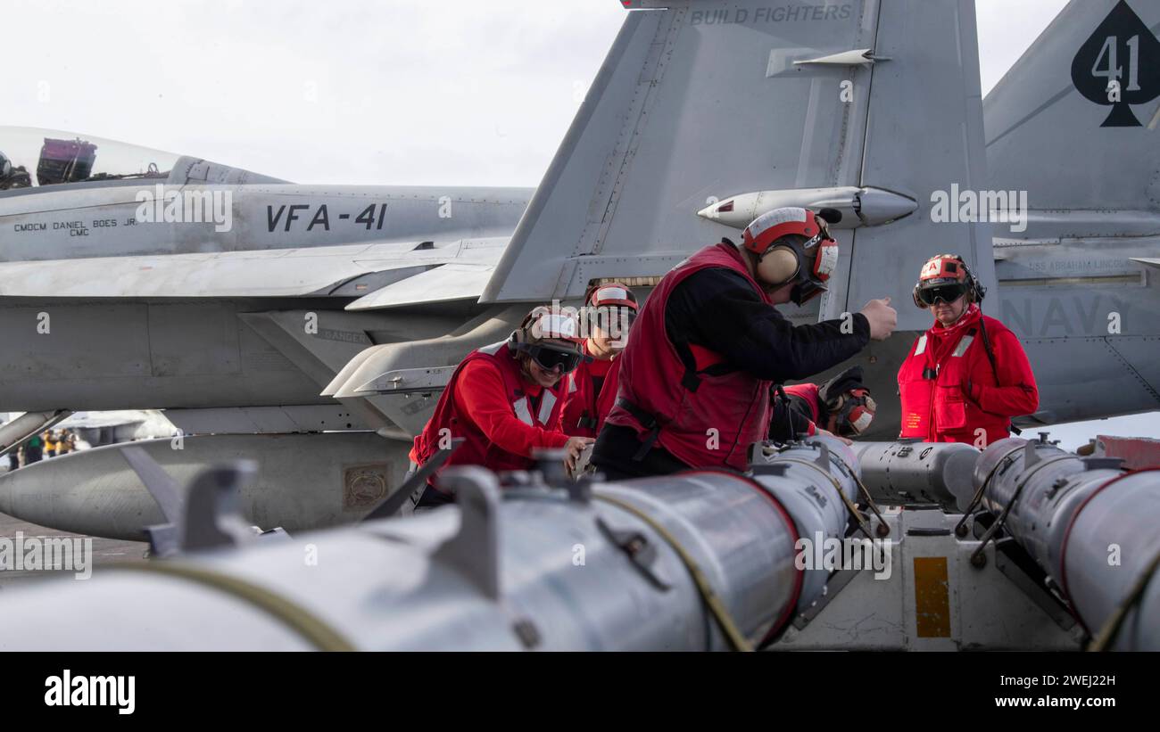 240124-N-FK754-2011 PACIFIC OCEAN (Jan. 24, 2024) Sailors transport ...