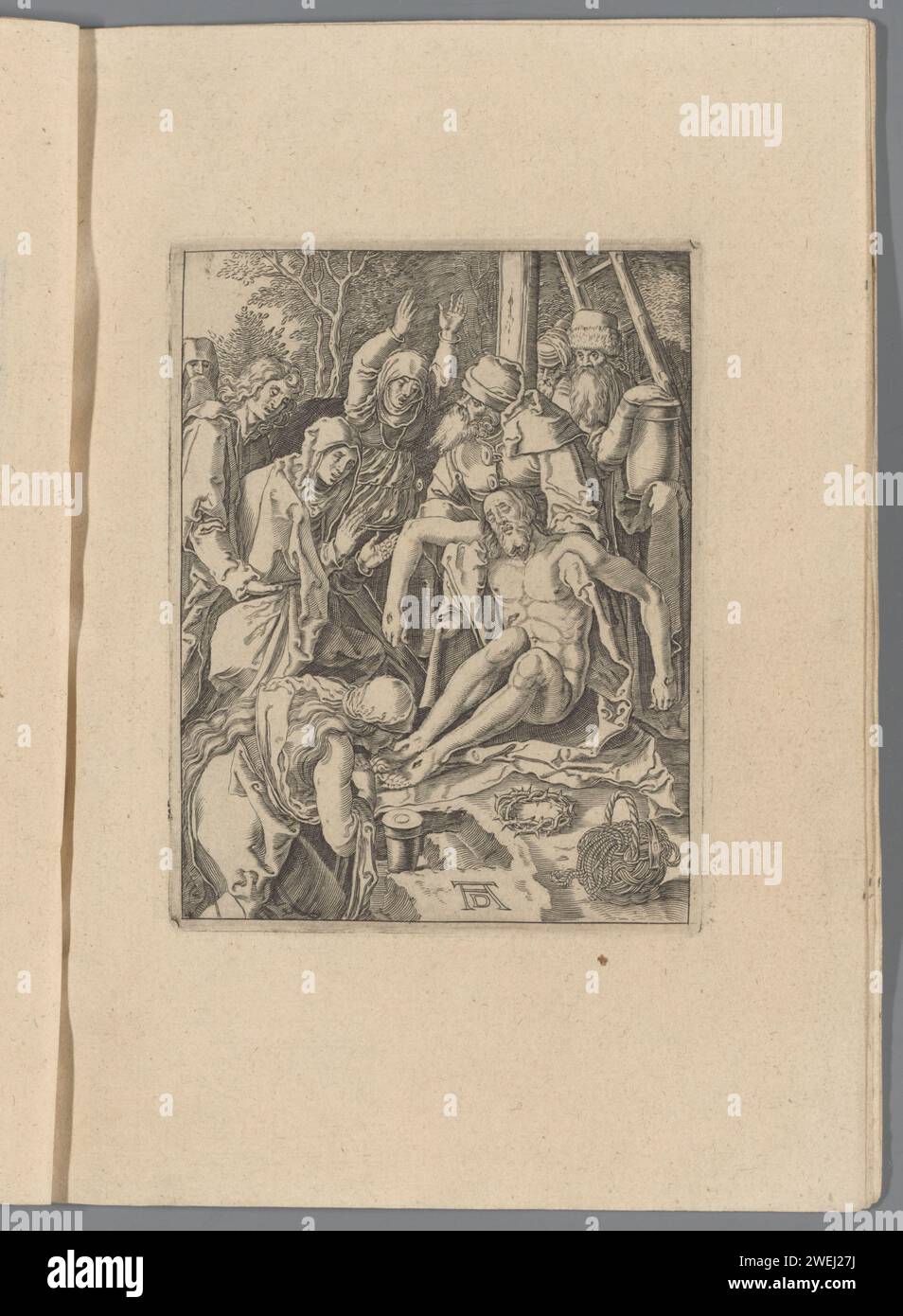 Obesion, 1610 - 1620 print The deceased Christ is bidden by his mother ...