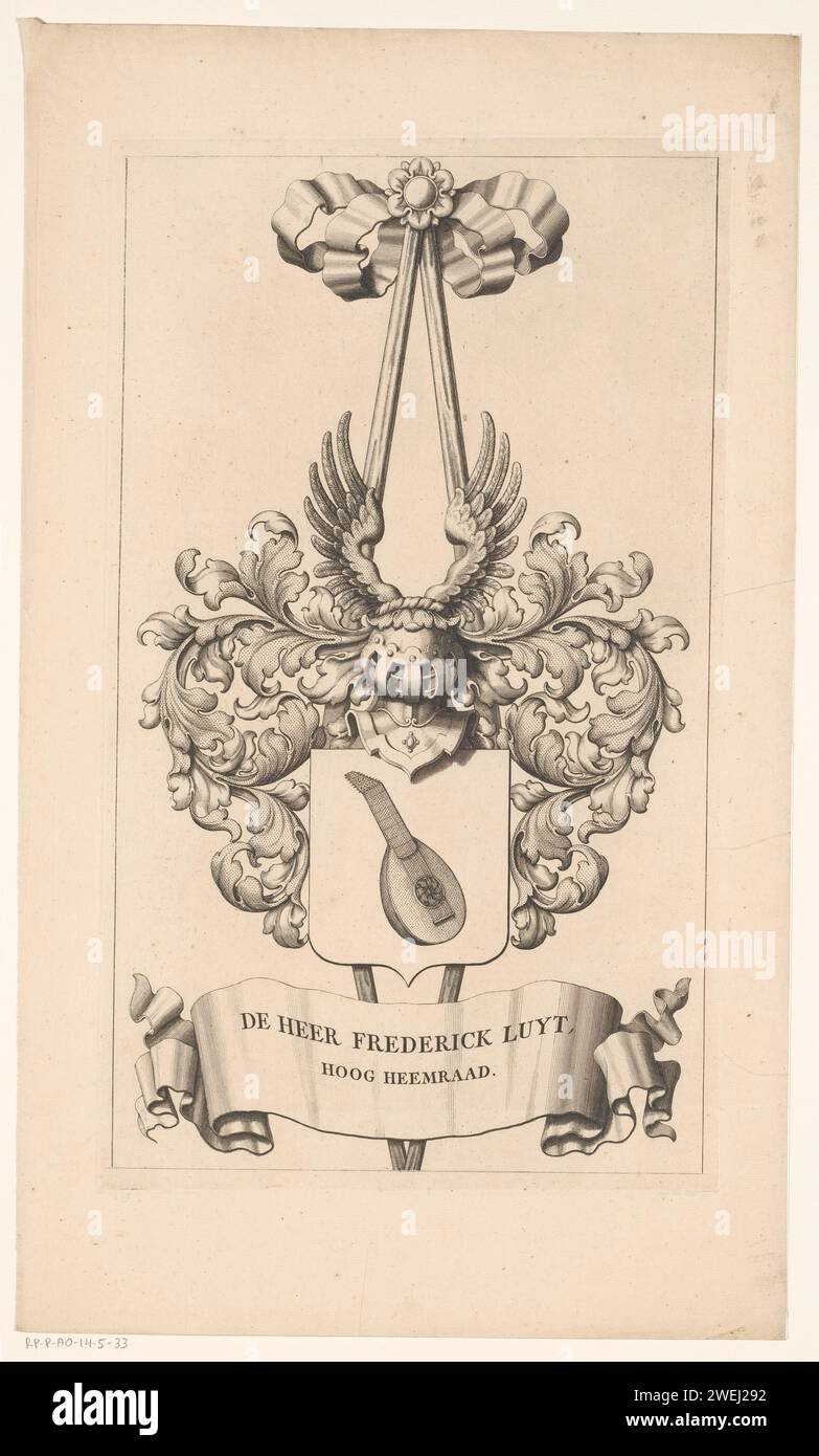 Map of the Water Board of the Krimpenerwaard (part of the arms of arms), David Coster, 1741 ...